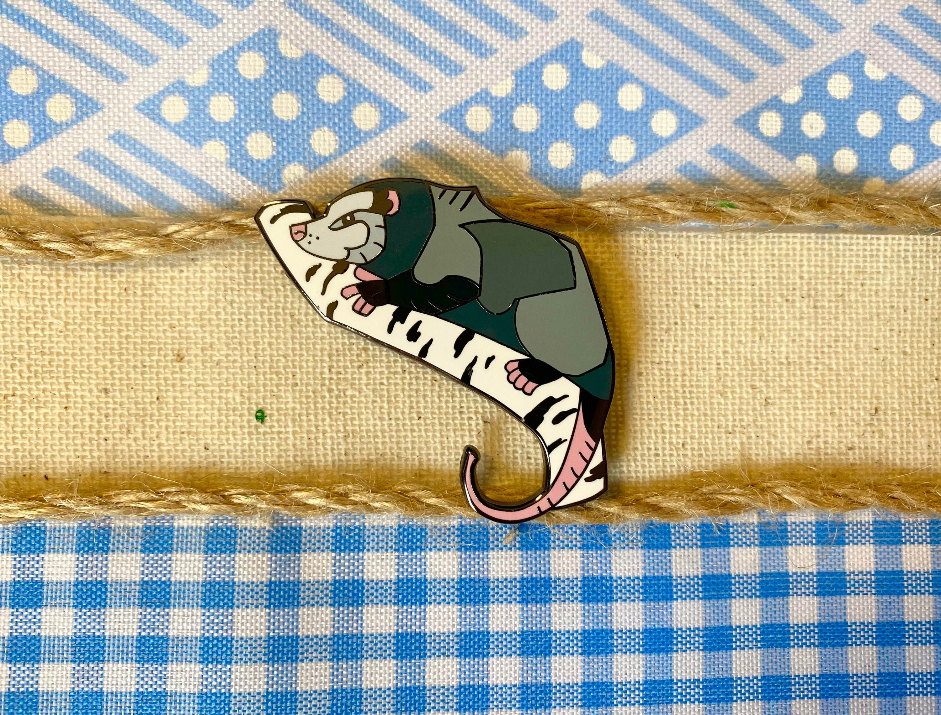 Opossum Hard Enamel Pin Opossum Pin Animal Pin Art Deco | Etsy