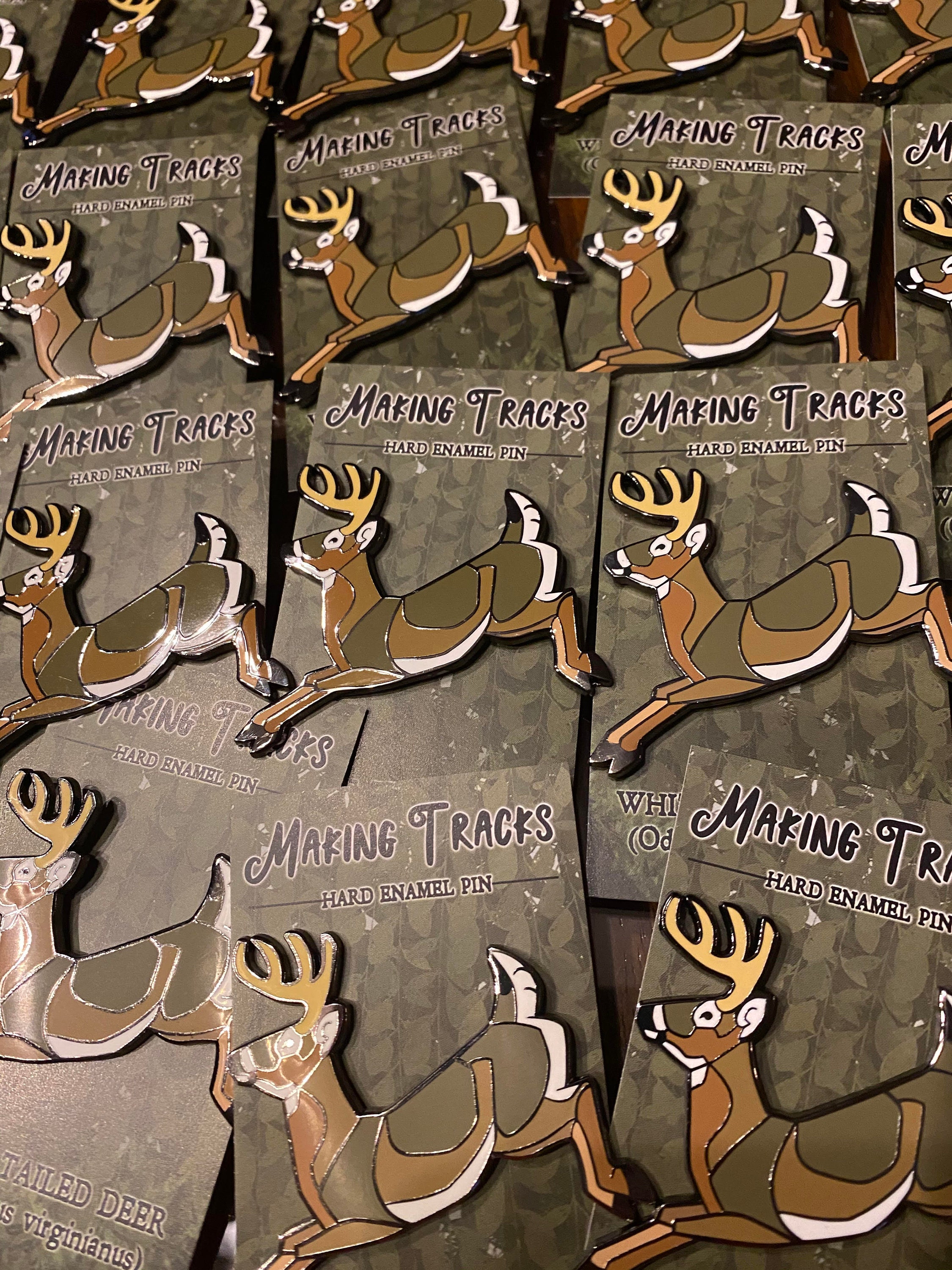 White Tailed Deer Hard Enamel Pin Deer Pin Buck Pin Art | Etsy