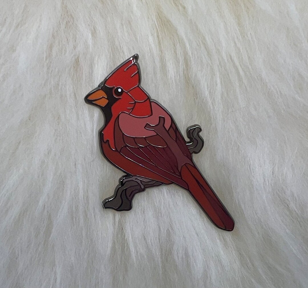 Cardinal Hard Enamel Pin | Cardinal Pin | Bird Pin | Animal Pin | - Etsy