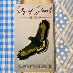 Common Black Hawk Hard Enamel Pin Hawk Pin Bird Pin Art | Etsy