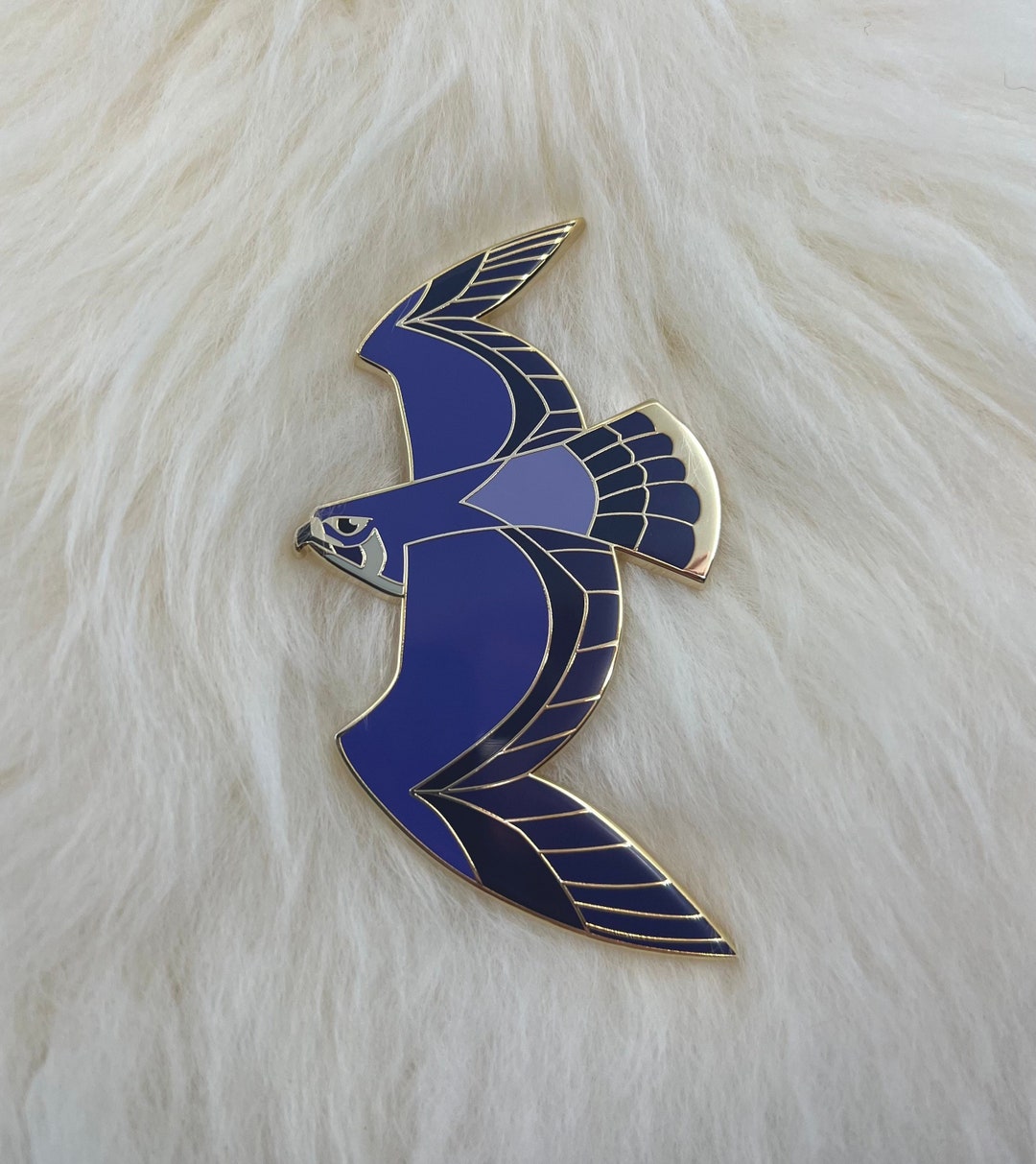 Peregrine Falcon Hard Enamel Pin | Falcon Pin | Art Deco | Bird Pin - Etsy