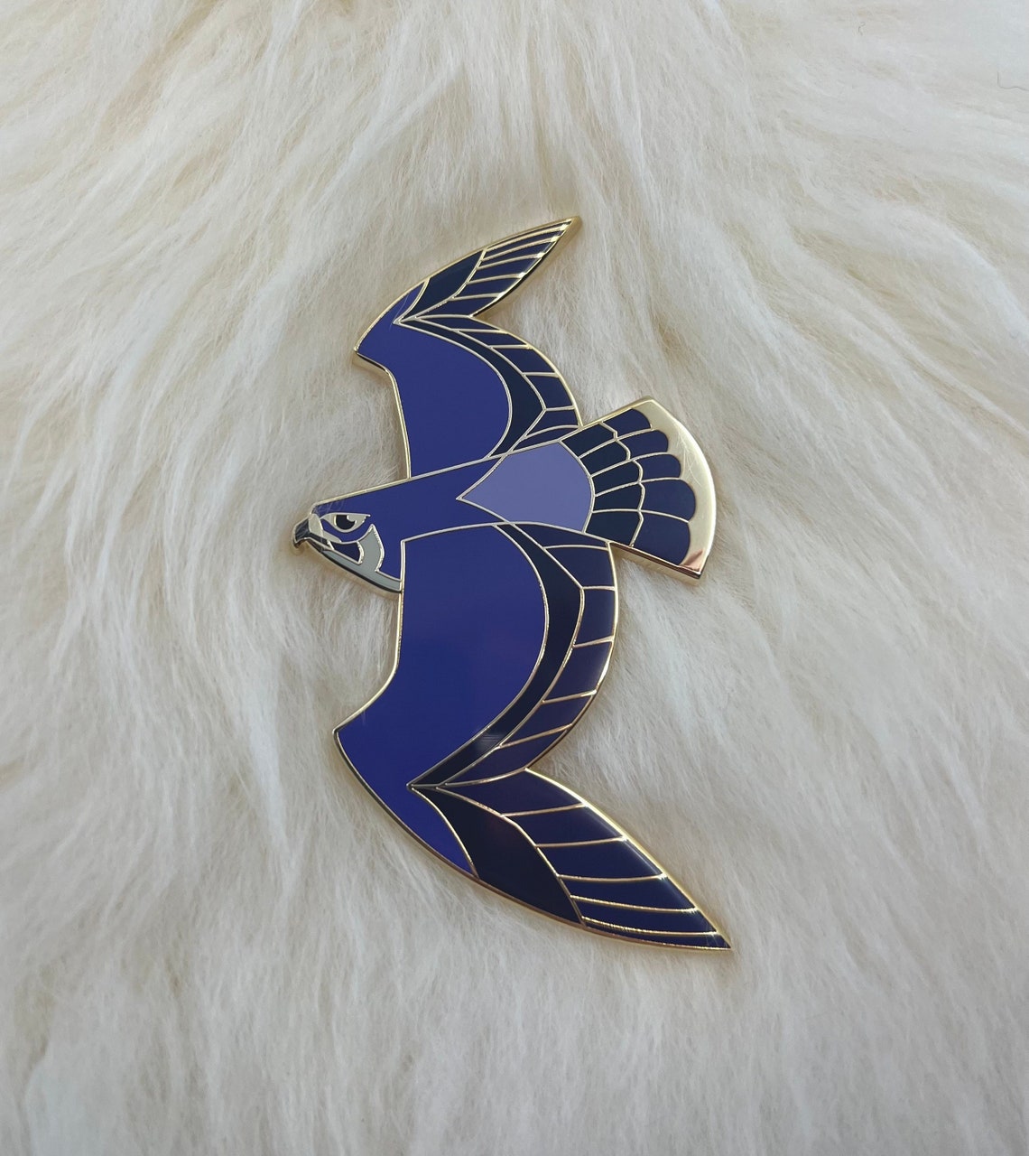 Peregrine Falcon Hard Enamel Pin Falcon Pin Art Deco - Etsy