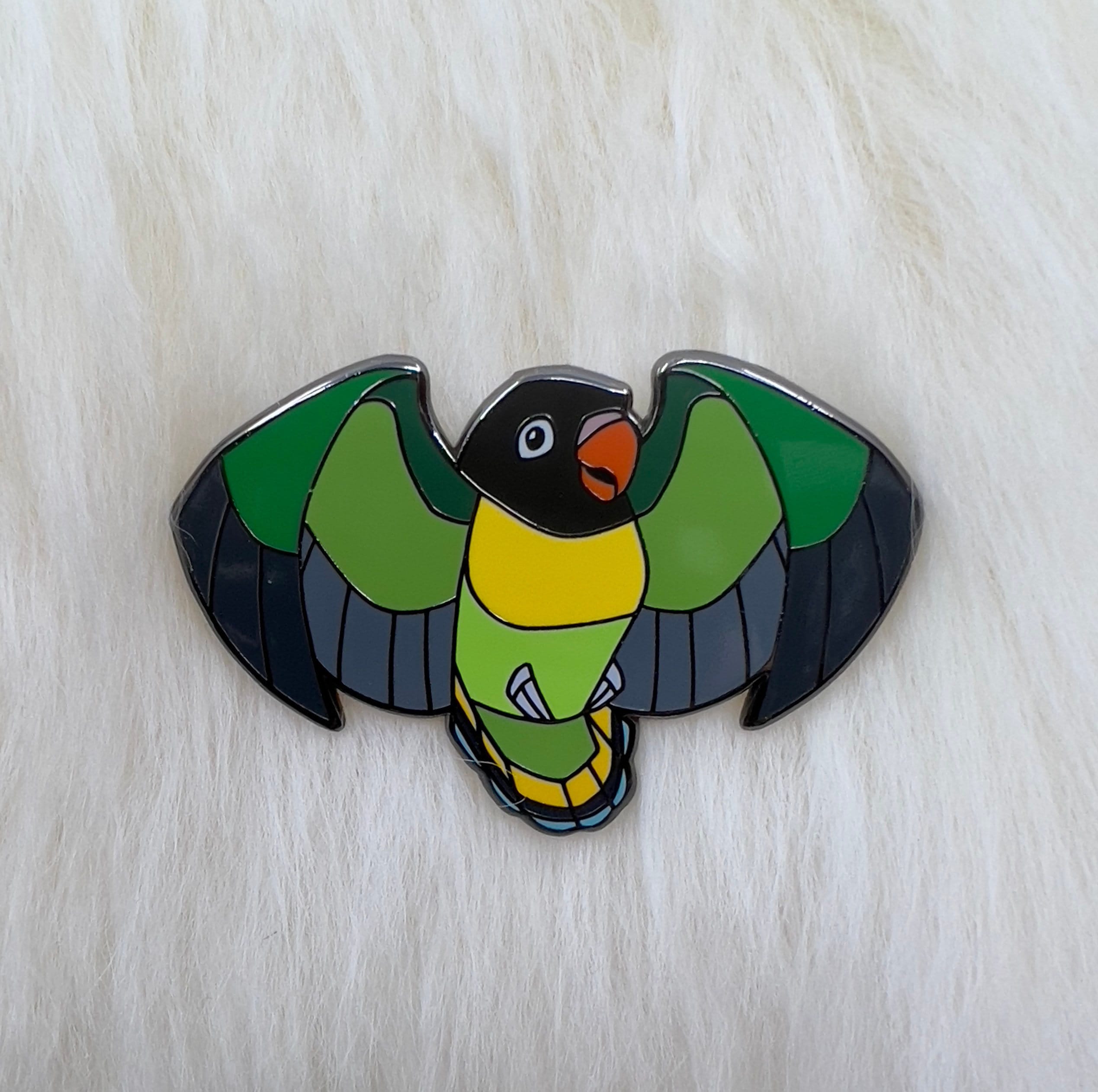 Yellow Collared Lovebird Masked Lovebird Bird Hard Enamel Pin - Etsy