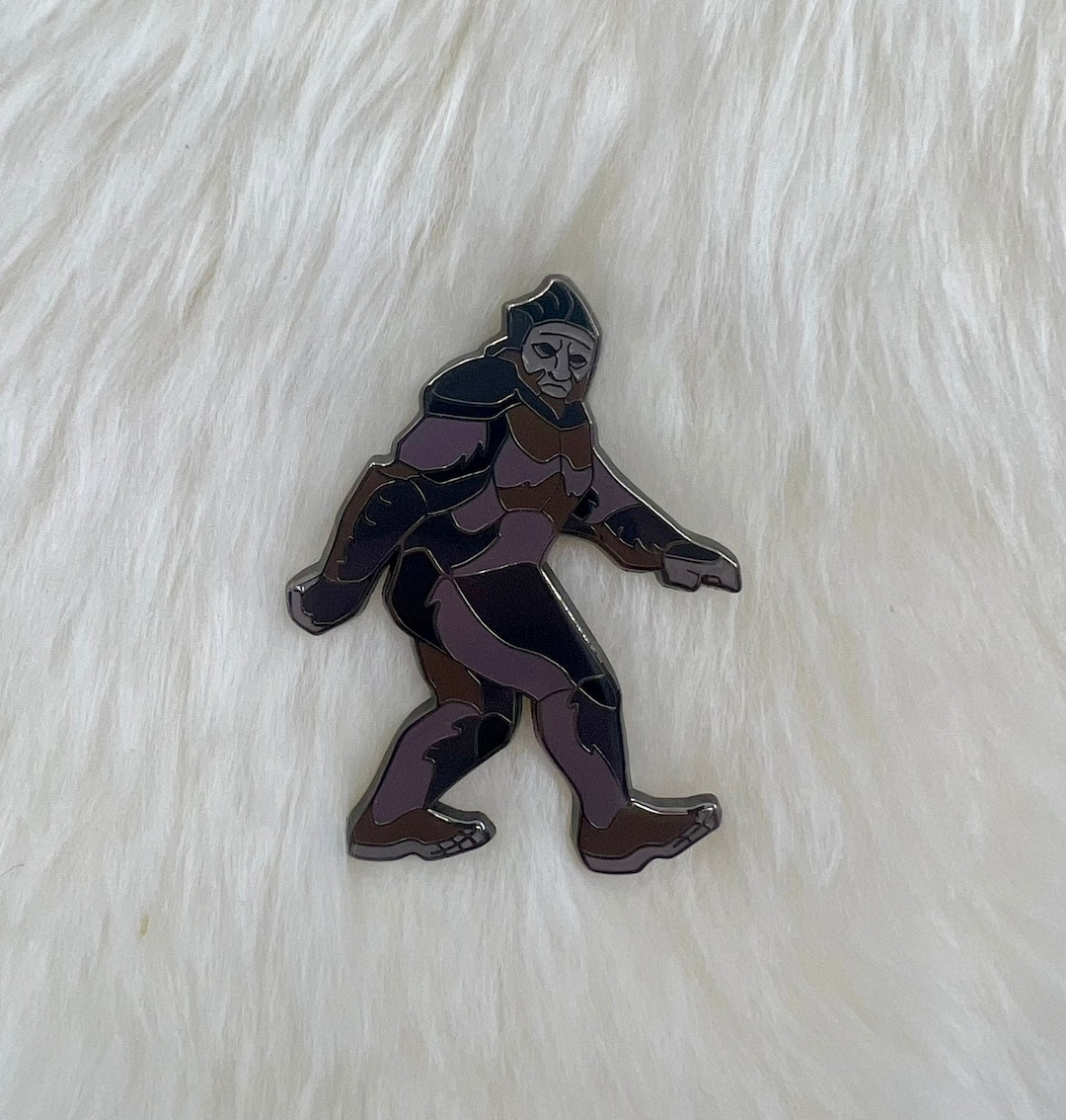 Bigfoot Hard Enamel Pin: Sasquatch Art Deco Animal Pin - Etsy