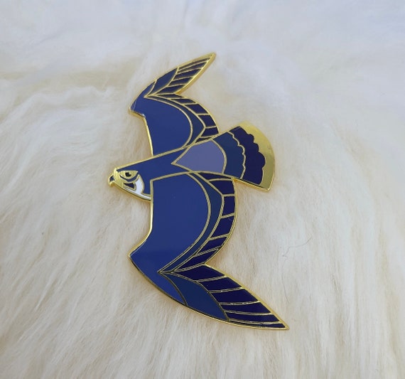 Peregrine Falcon Hard Enamel Pin Falcon Pin Art Deco | Etsy