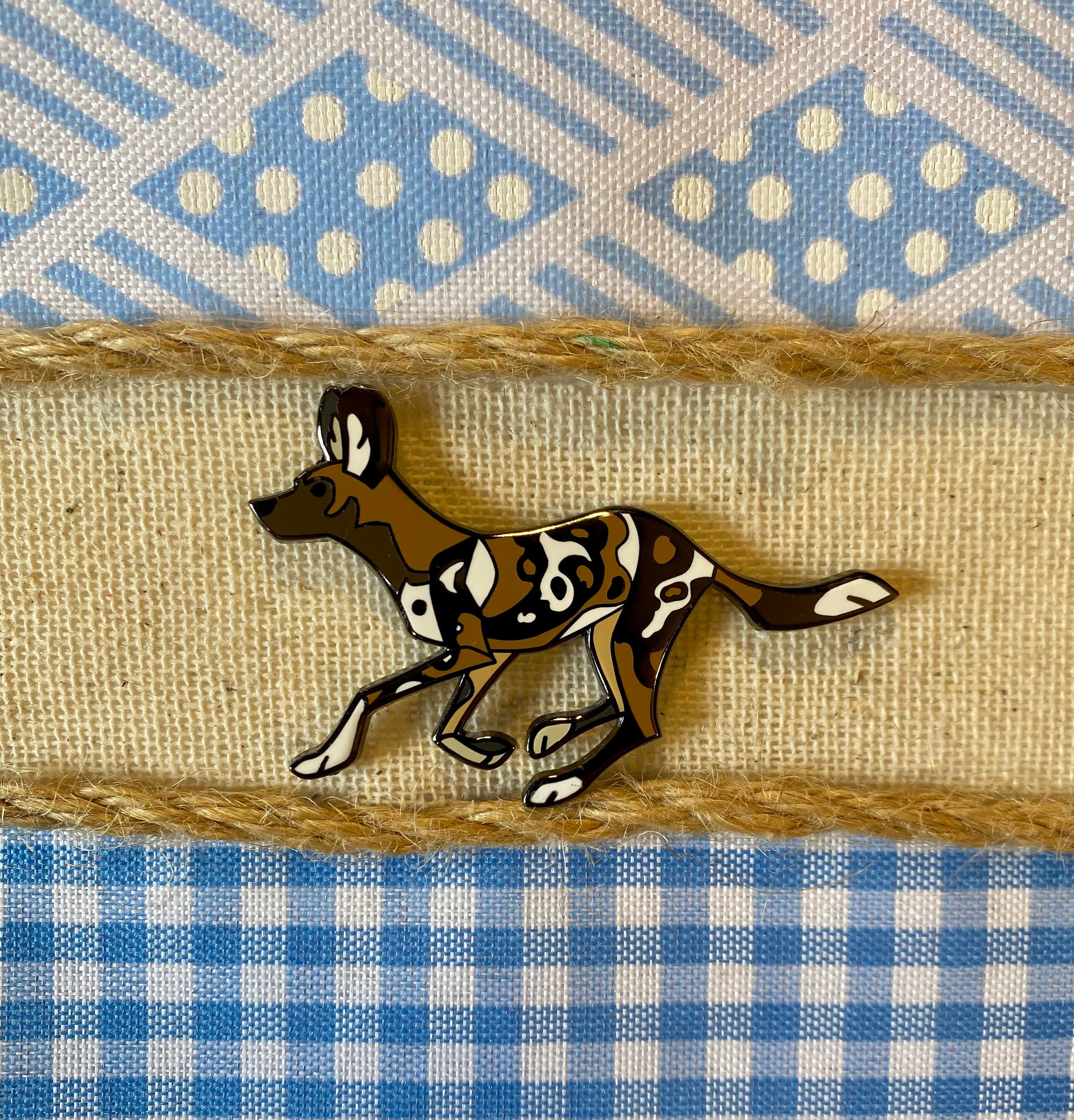 African Wild Dog Hard Enamel Pin African Wild Dog Pin | Etsy