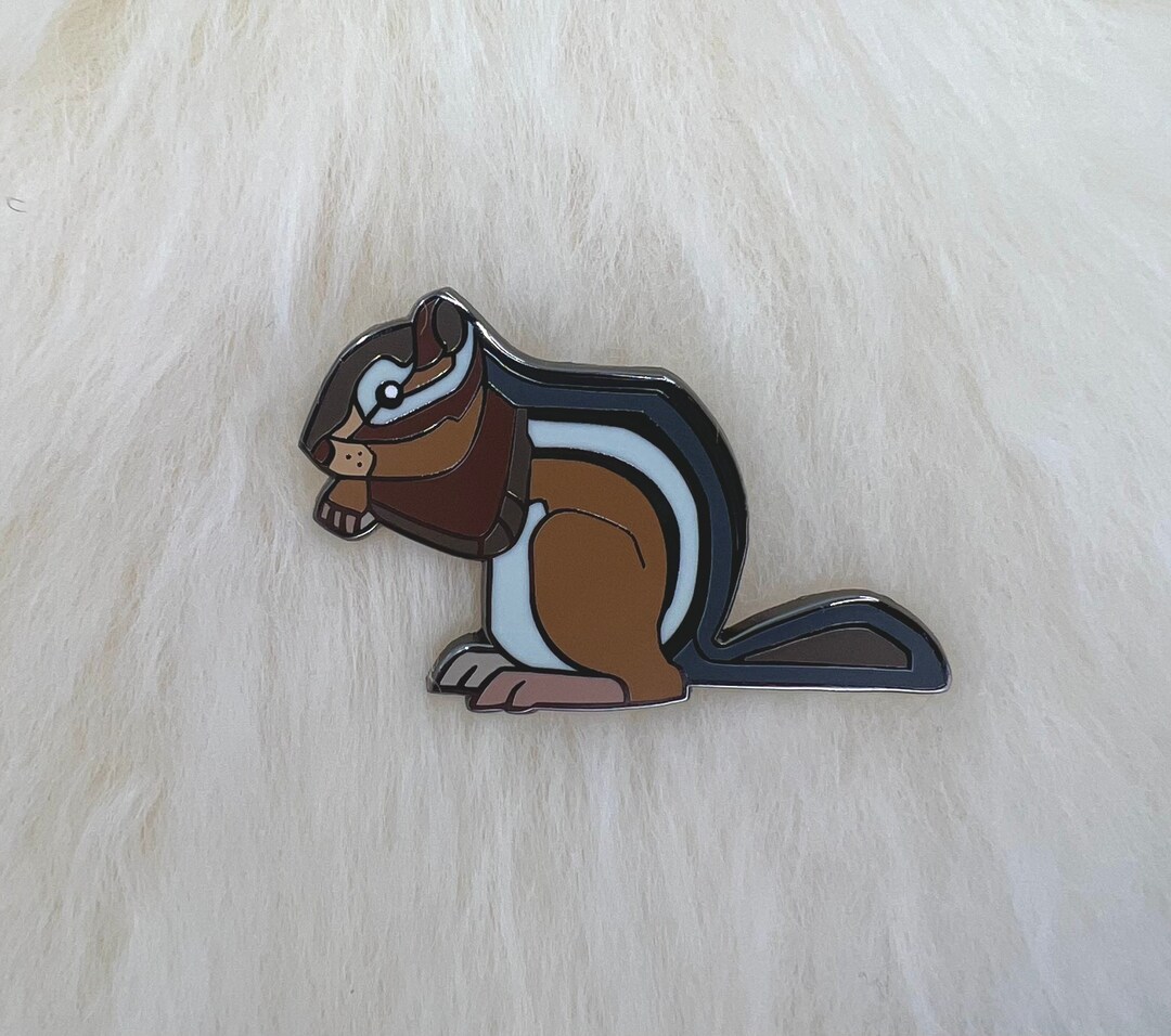 Chipmunk Hard Enamel Pin: Animal Pin - Etsy