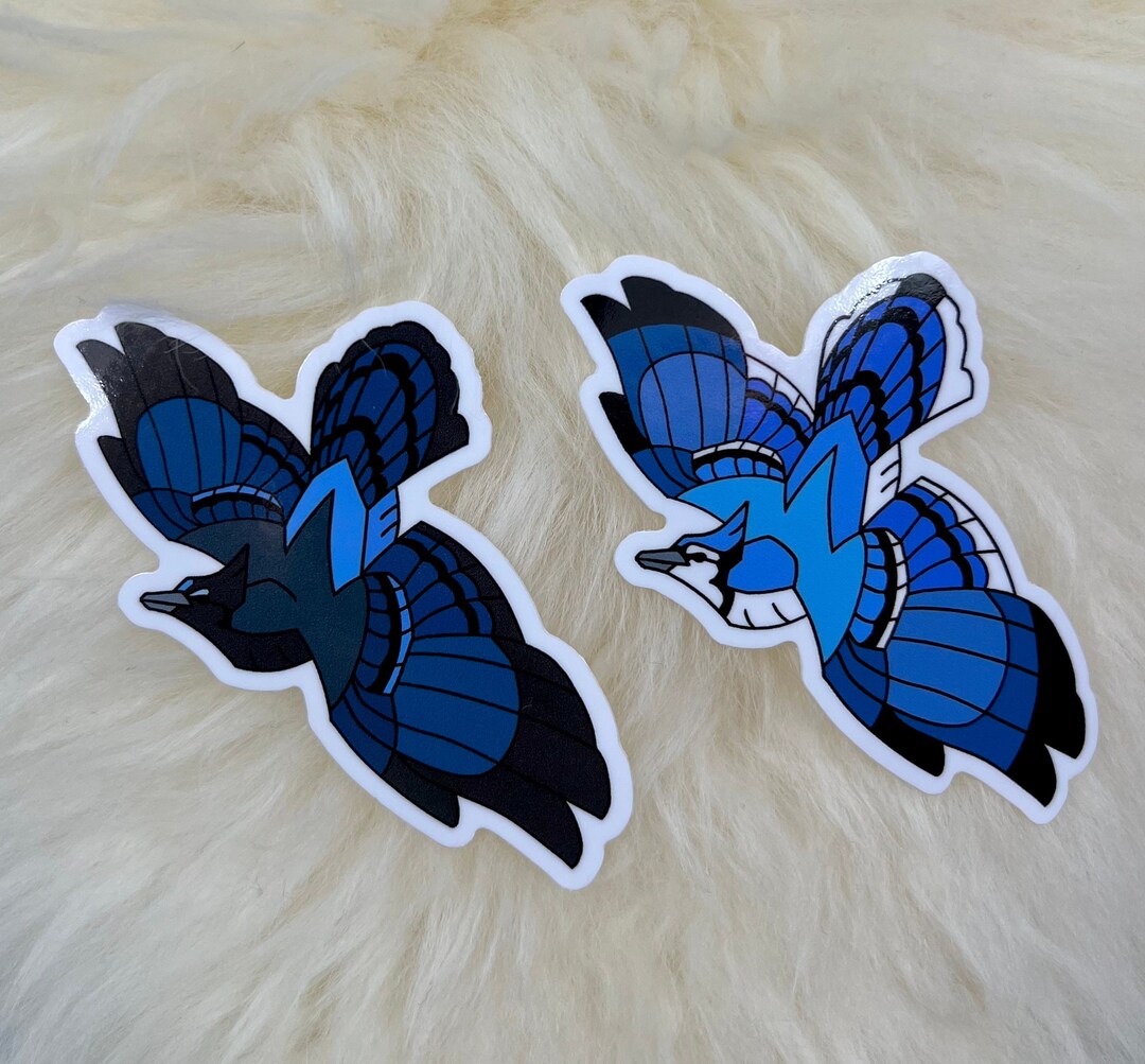 Blue Jay Vinyl Sticker Stellar's Jay Vinyl Sticker Blue Jay Sticker ...