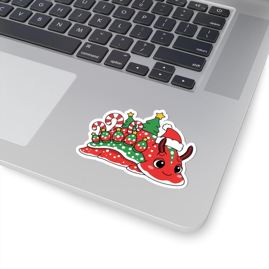 Christmas Sea Slug Sticker | Kiss-cut Holiday Slug Sticker, Nudi, Scuba ...