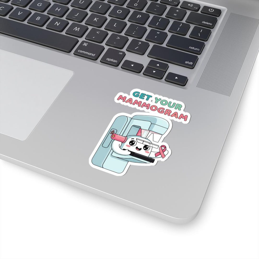 Get Your Mammogram Sticker | Breast Cancer Awareness Kiss-cut Sticker ...