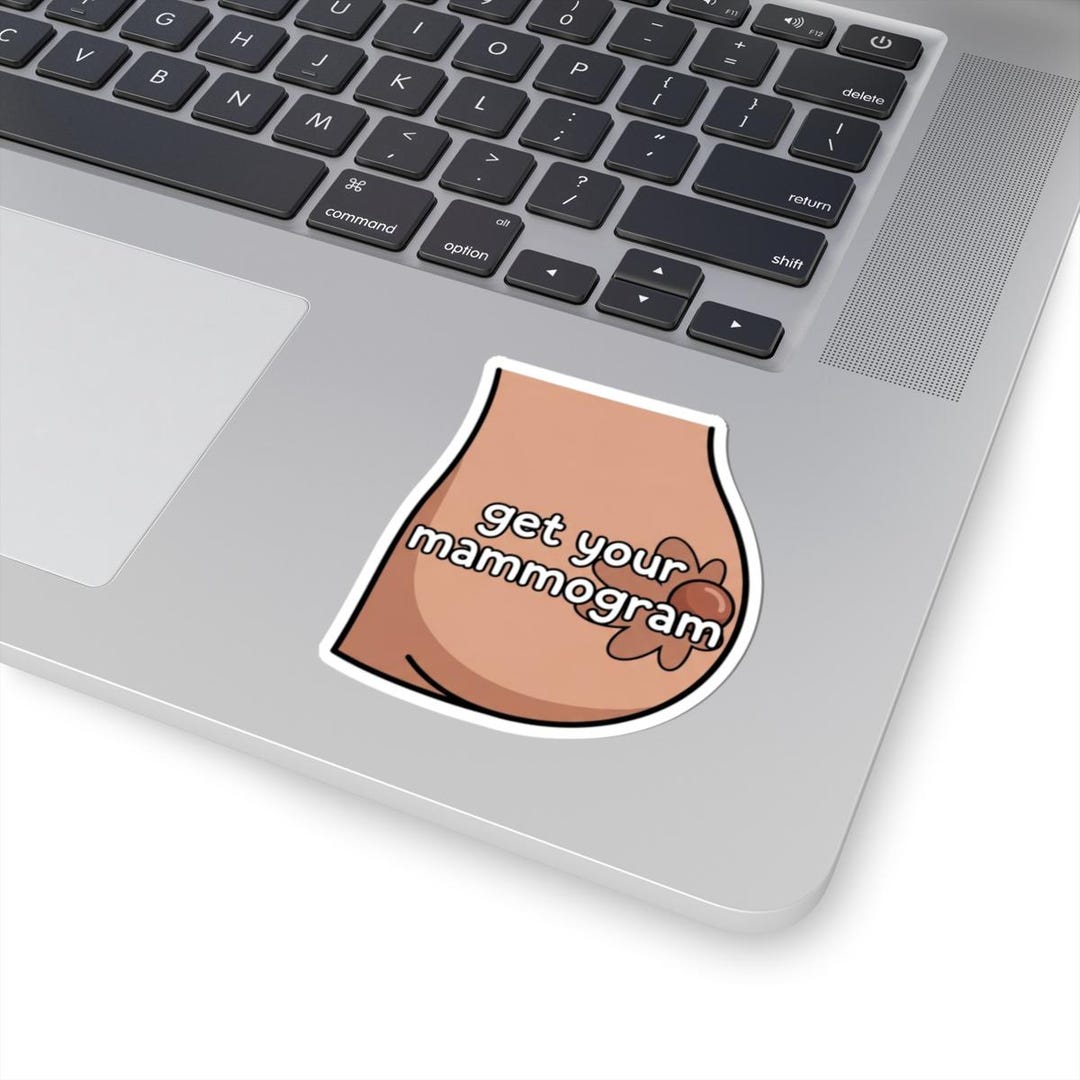 Get Your Mammogram Sticker | Breast Cancer Awareness Kiss-cut Sticker ...