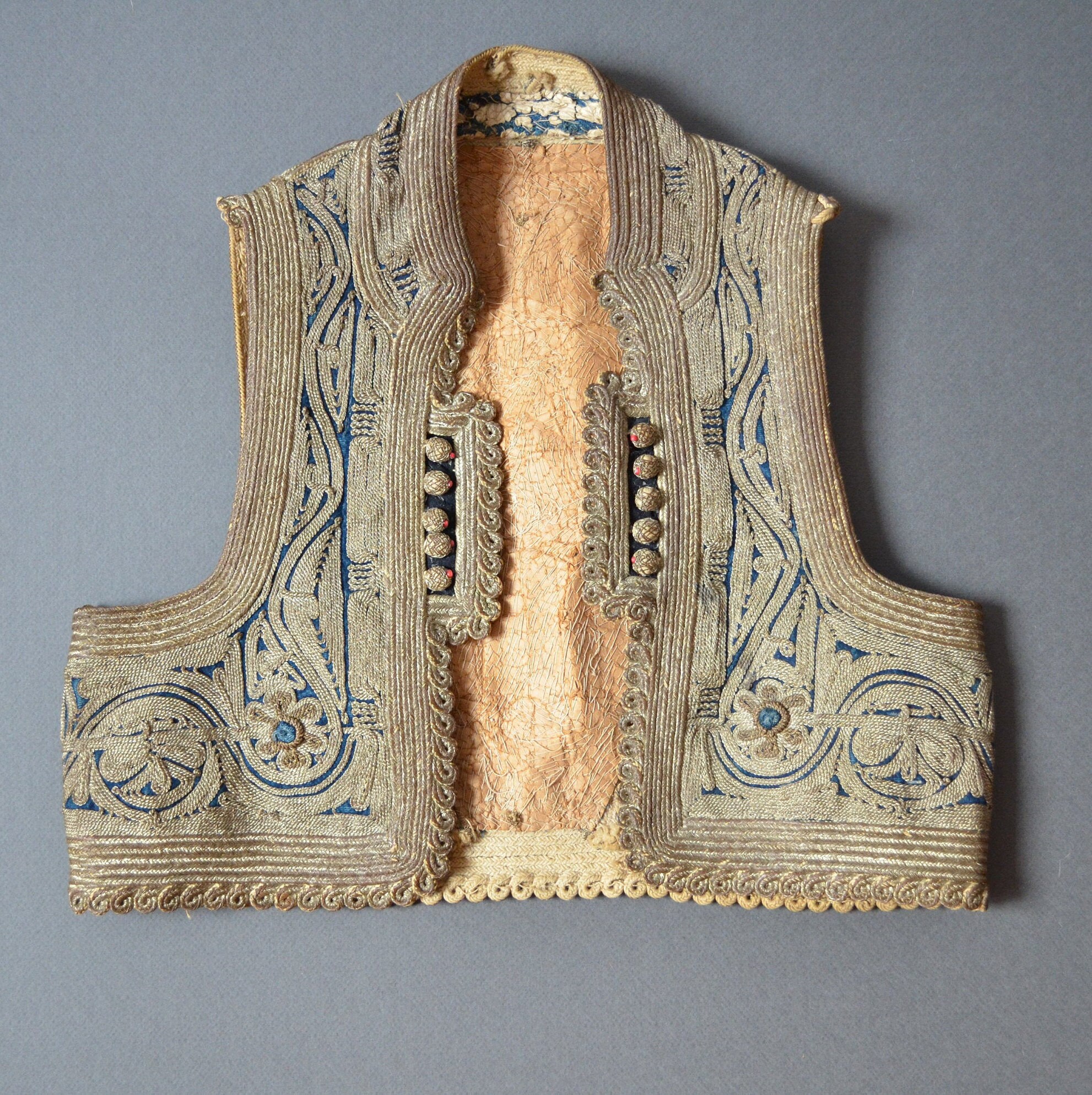 Antique Textile - Folk Costume - Embroidery - Goldenthread - Etsy