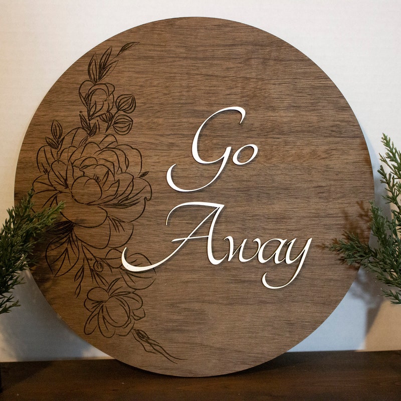 Go Away Sign - Etsy