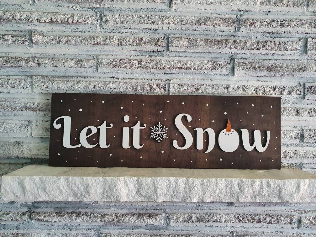 Let It Snow Winter Sign - Etsy