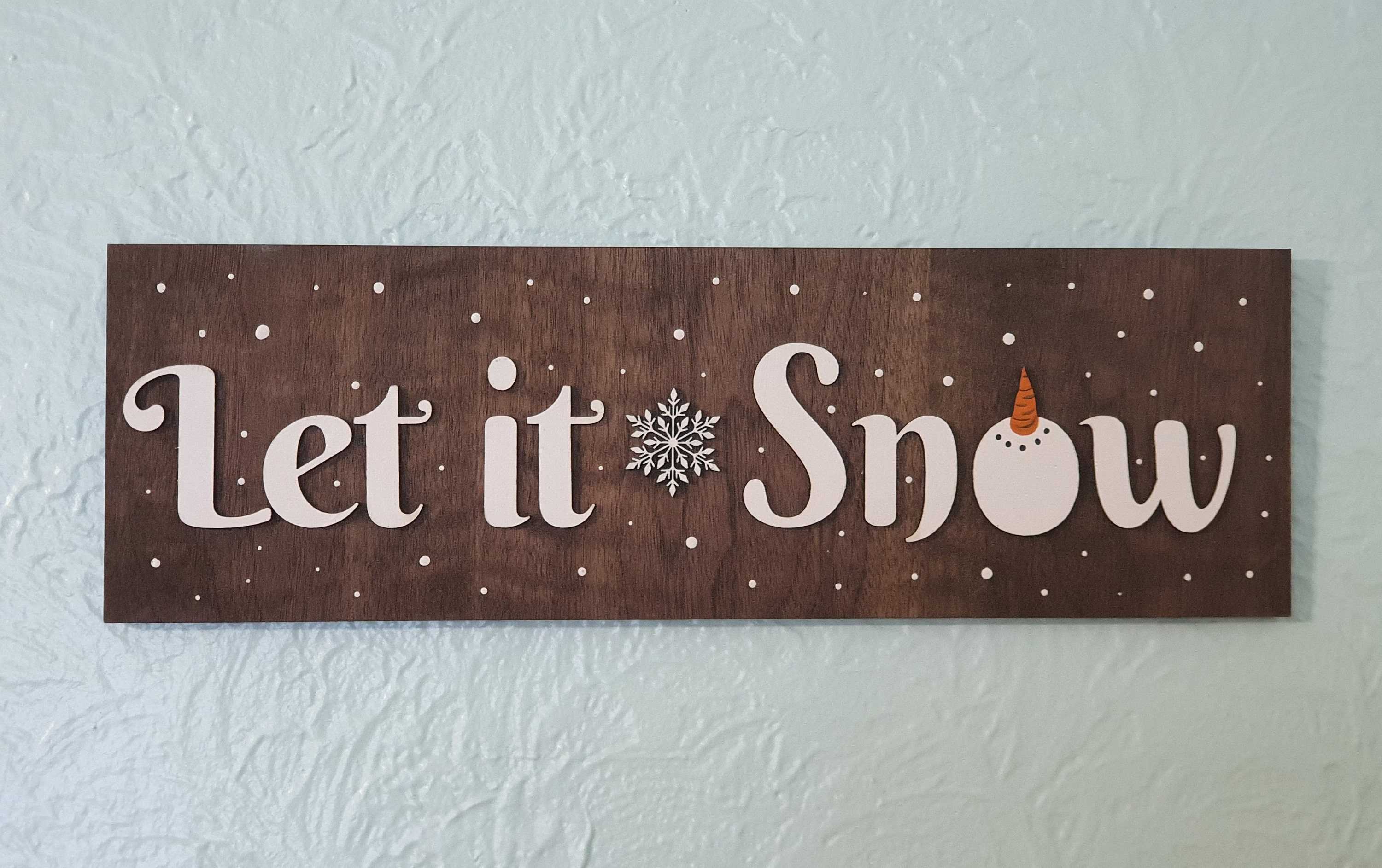 Let It Snow Winter Sign - Etsy