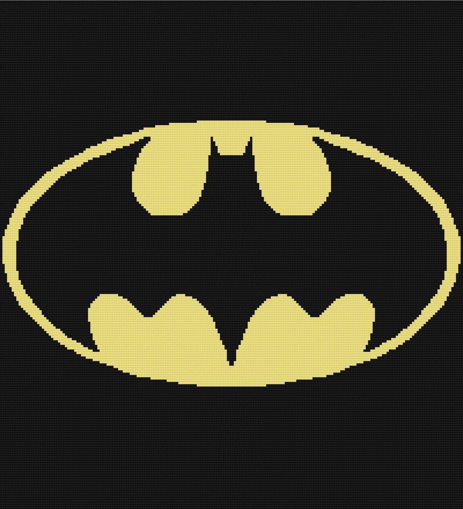 Batman Crochet Graph and Written Pattern | Etsy