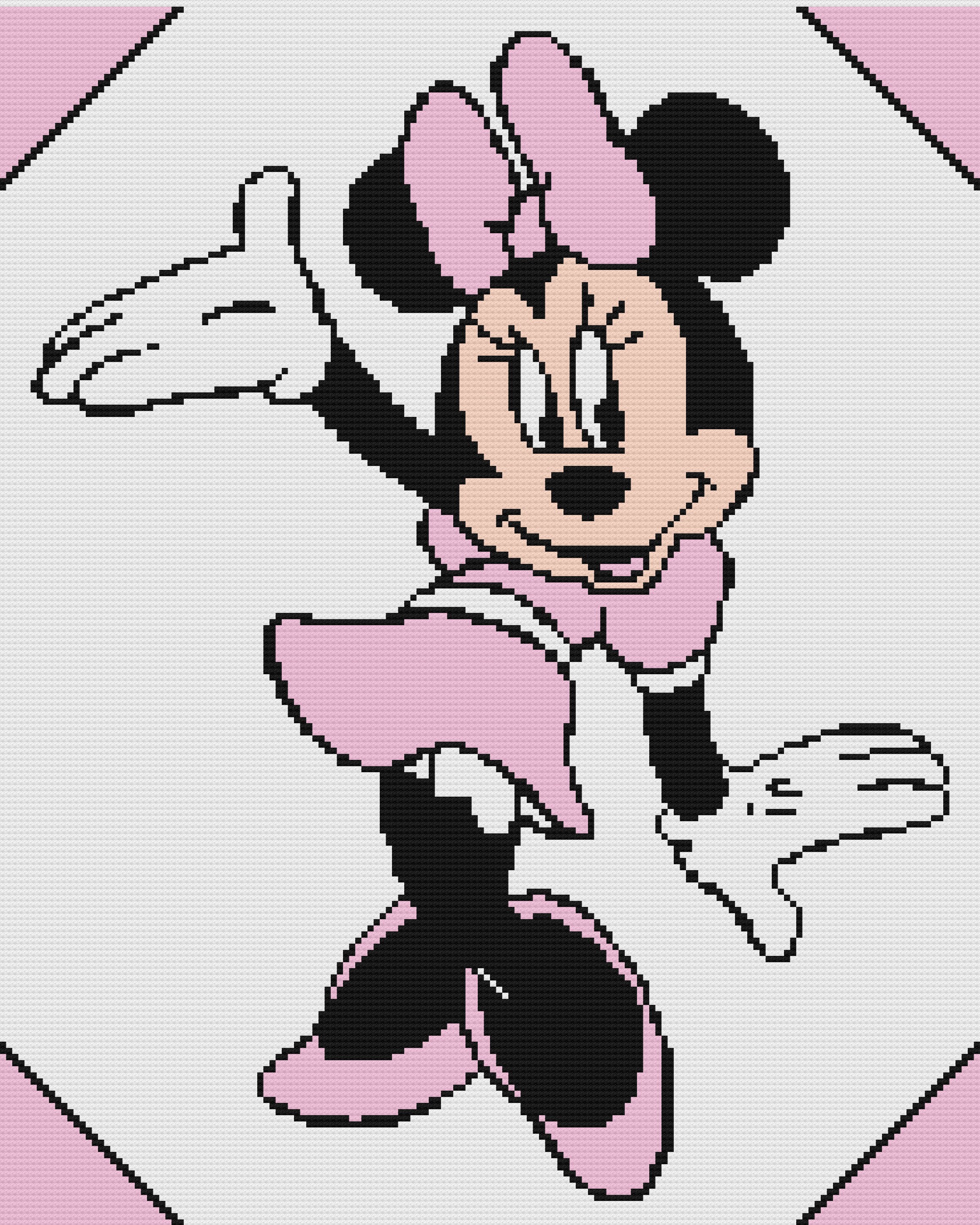 Minnie Mouse Crochet Graph and Written Pattern | Etsy