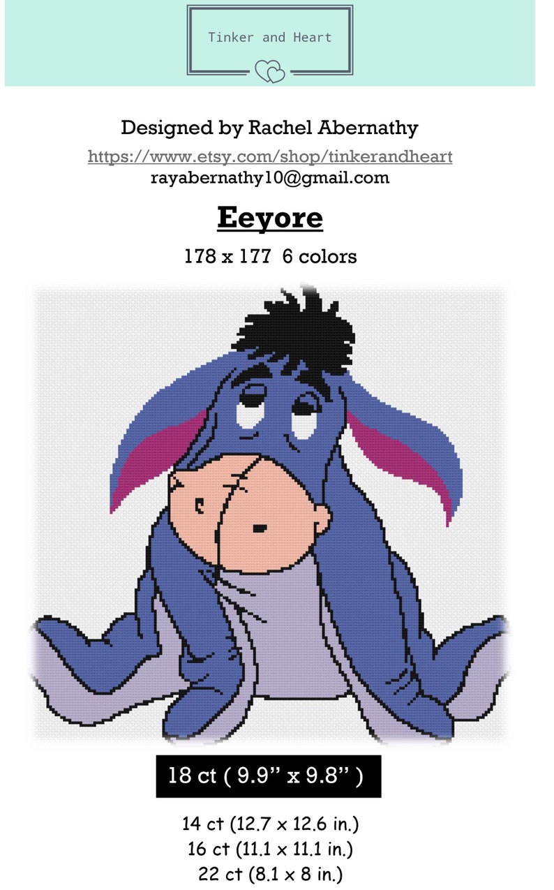 Eeyore Cross Stitch / Pattern Keeper Compatible | Etsy