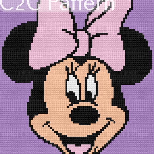 Minnie Mouse C2C Row by Row Written Instructions Graph - Etsy