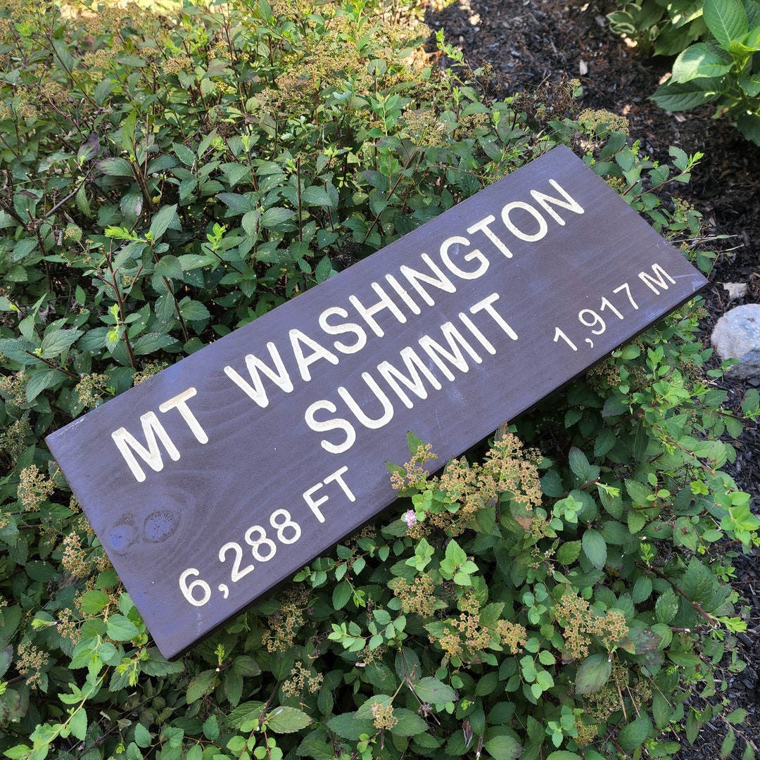 Carved Mount Washington Summit Sign | Wooden Sign | Nature Decor | Gift ...