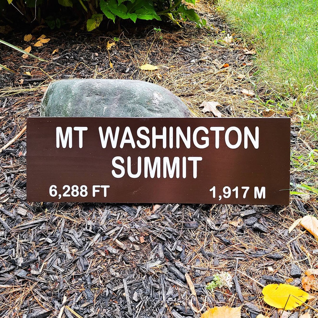 Mount Washington Summit Hand Painted Sign | Wooden Sign | Nature Decor ...