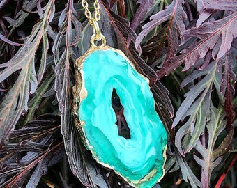 Pendant Tree of Life Blue Geode Copper Wire Wrapped - Etsy