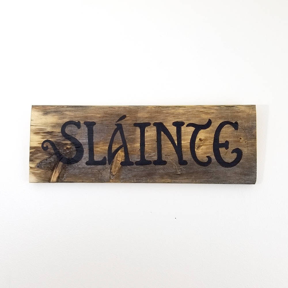 Sláinte Sign Wood Wall Art Decor Irish Wall Art St. - Etsy