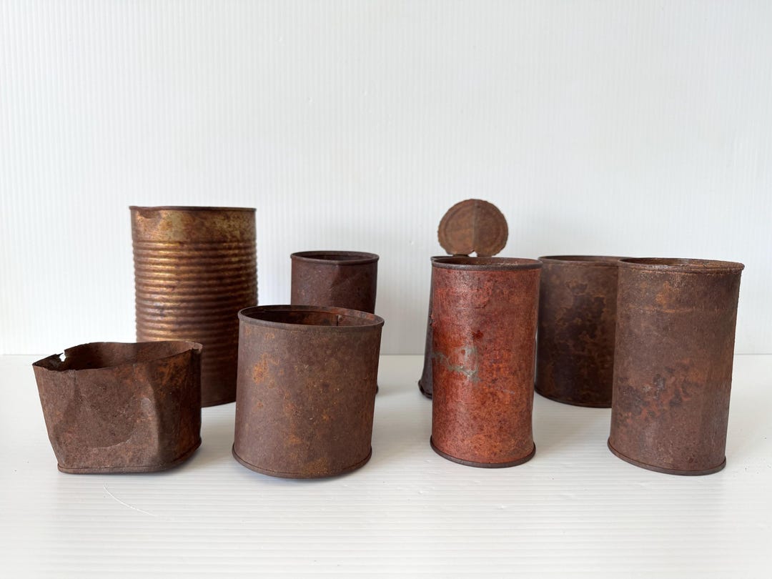 Rusty Cans/ Rusty Scrap Metal / Salvaged Metal / Industrial Decay ...