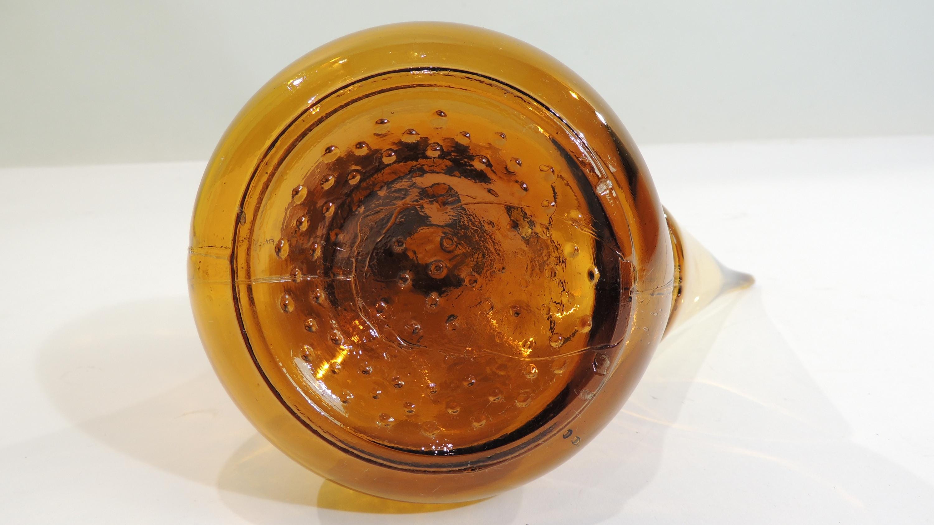 Porron Amber Glass/decanter/carafe/pitcher/vintage/spanish Bottle - Etsy