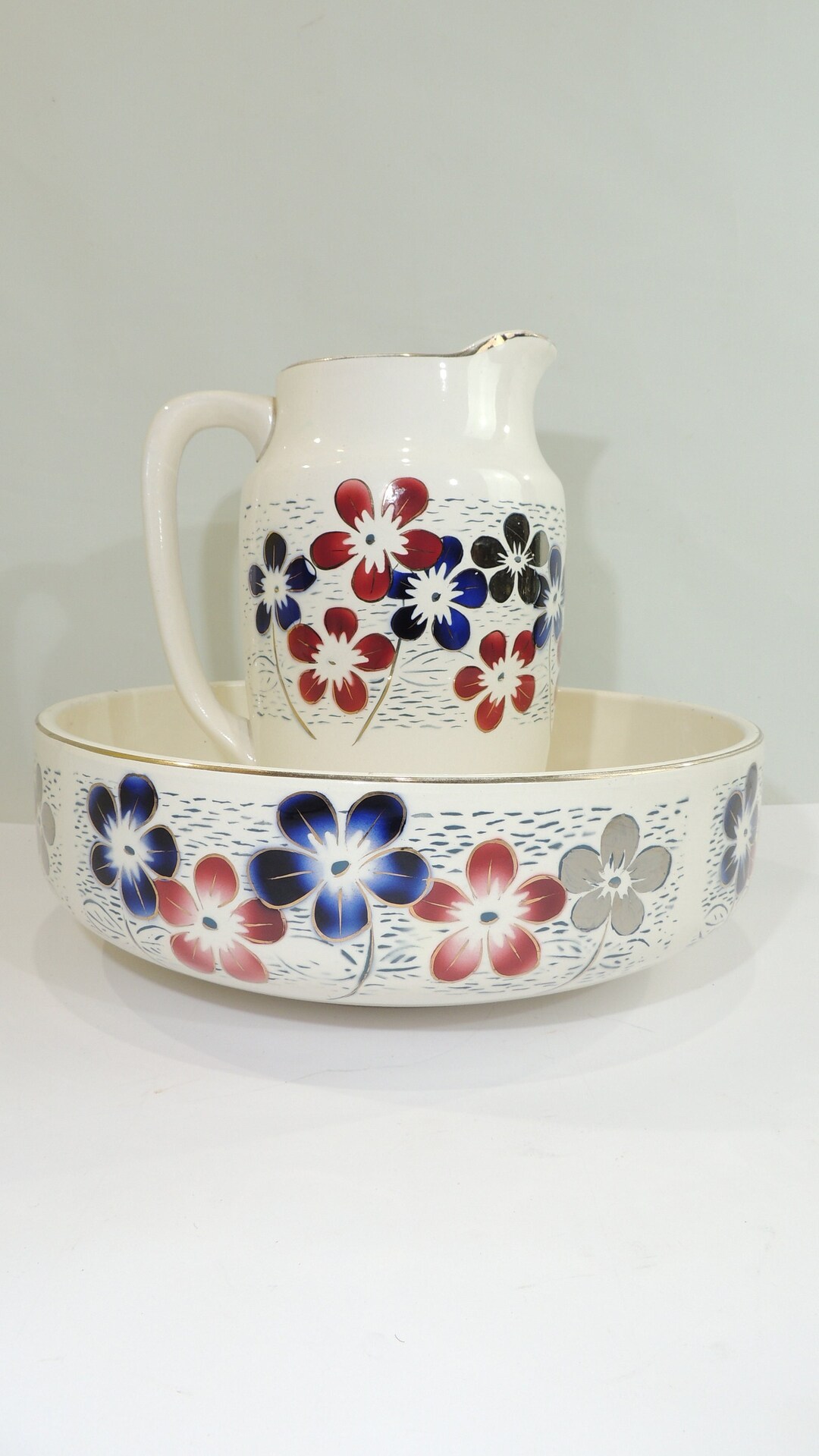 LONGCHAMP Earthenware Toilet Kit "danielle"/vintage - Etsy