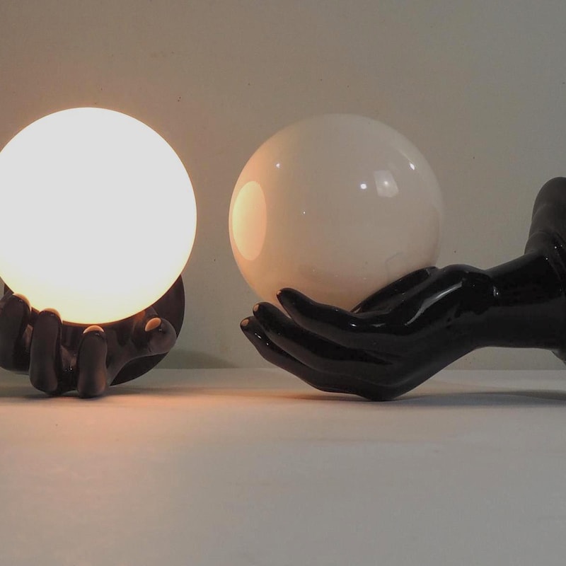 Black Space Age Wall Lamp - Etsy