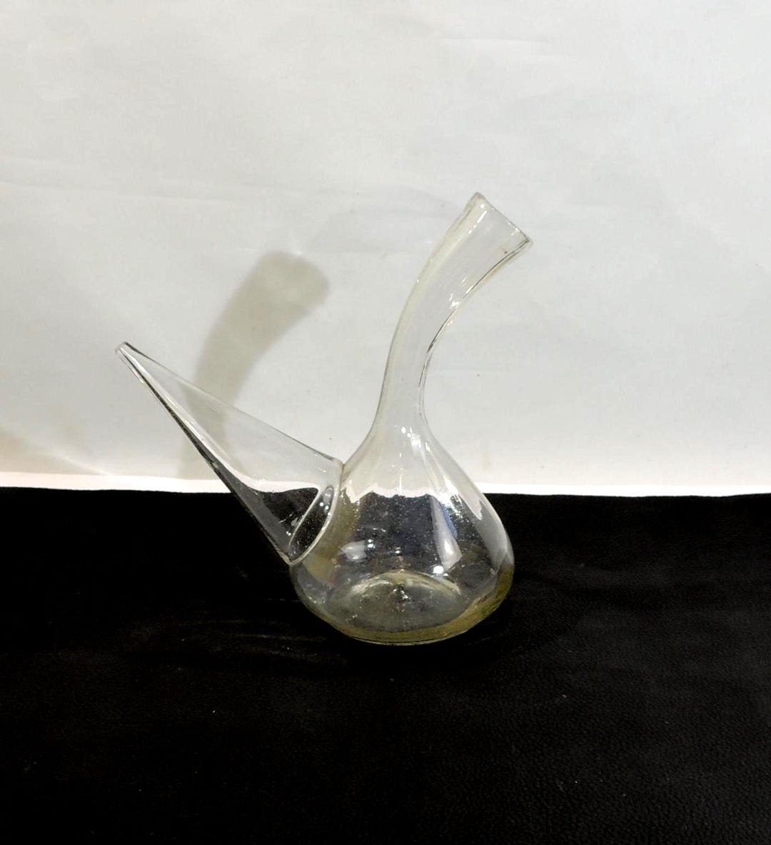 Vintage Spanish Porron Wine Pitcher – Hand-blown Glass Decanter ...