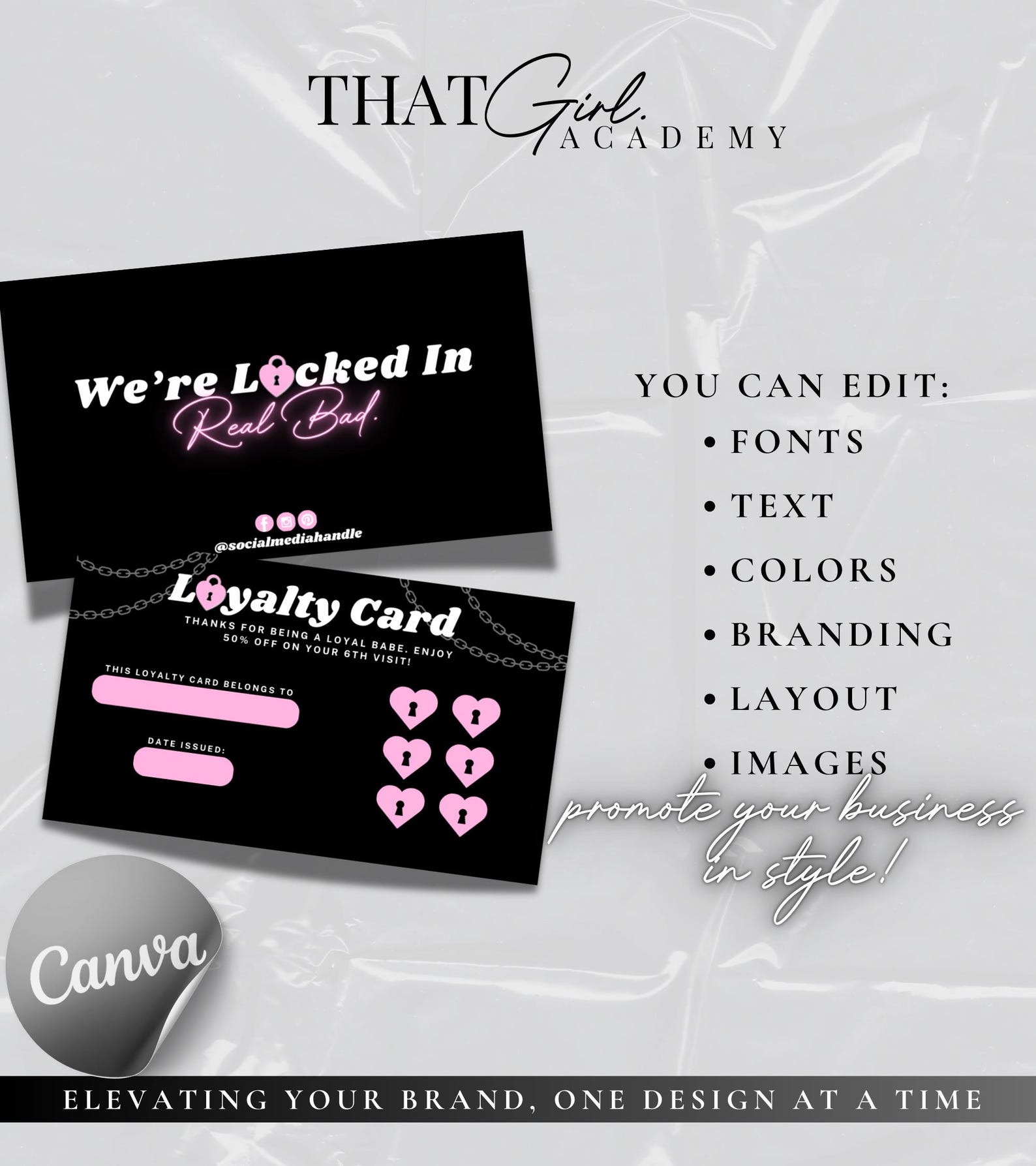 DIY Beauty Loyalty Card Template: Salon Rewards (digital) - Etsy
