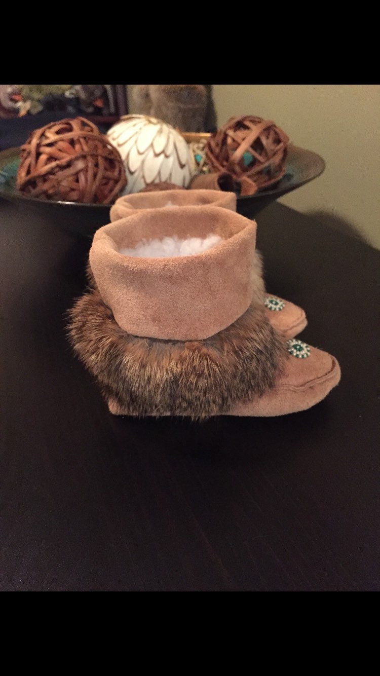 Traditional Custom Canadian Mukluks First Nation style high | Etsy
