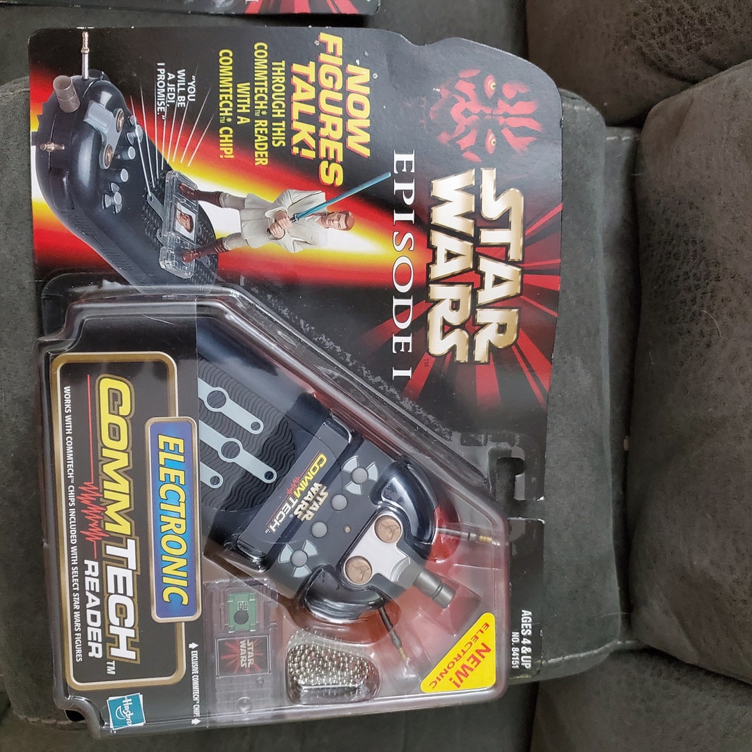 Star Wars the Phantom Menace Commtech Reader With 5 Figures on Cards ...