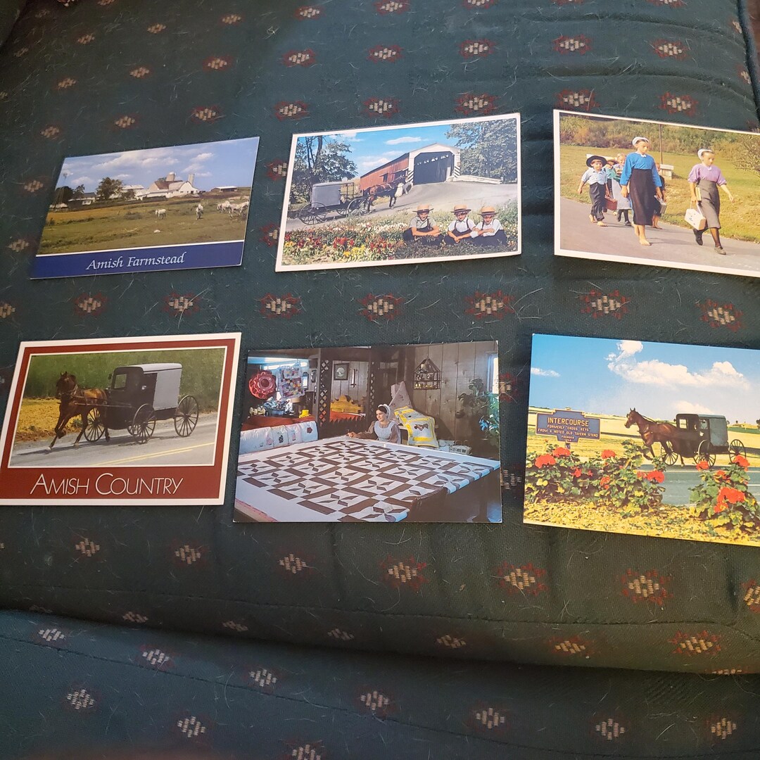 Amish Lot of 6 Vintage Postcards 1970s-80s Unused - Etsy