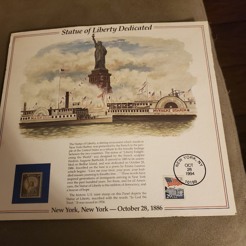 Statue of Liberty Dedicated Stamp Set 1994 - Etsy