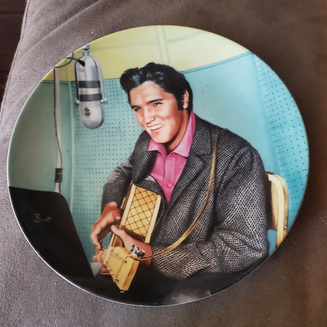 Elvis Presley 1989 Collector Plate by Delphititled in Session - Etsy