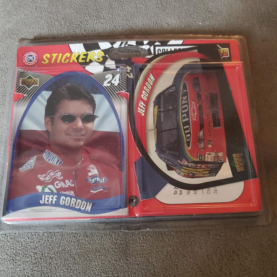 Jeff Gordon Nascar Stickers Upper Deck Mip - Etsy