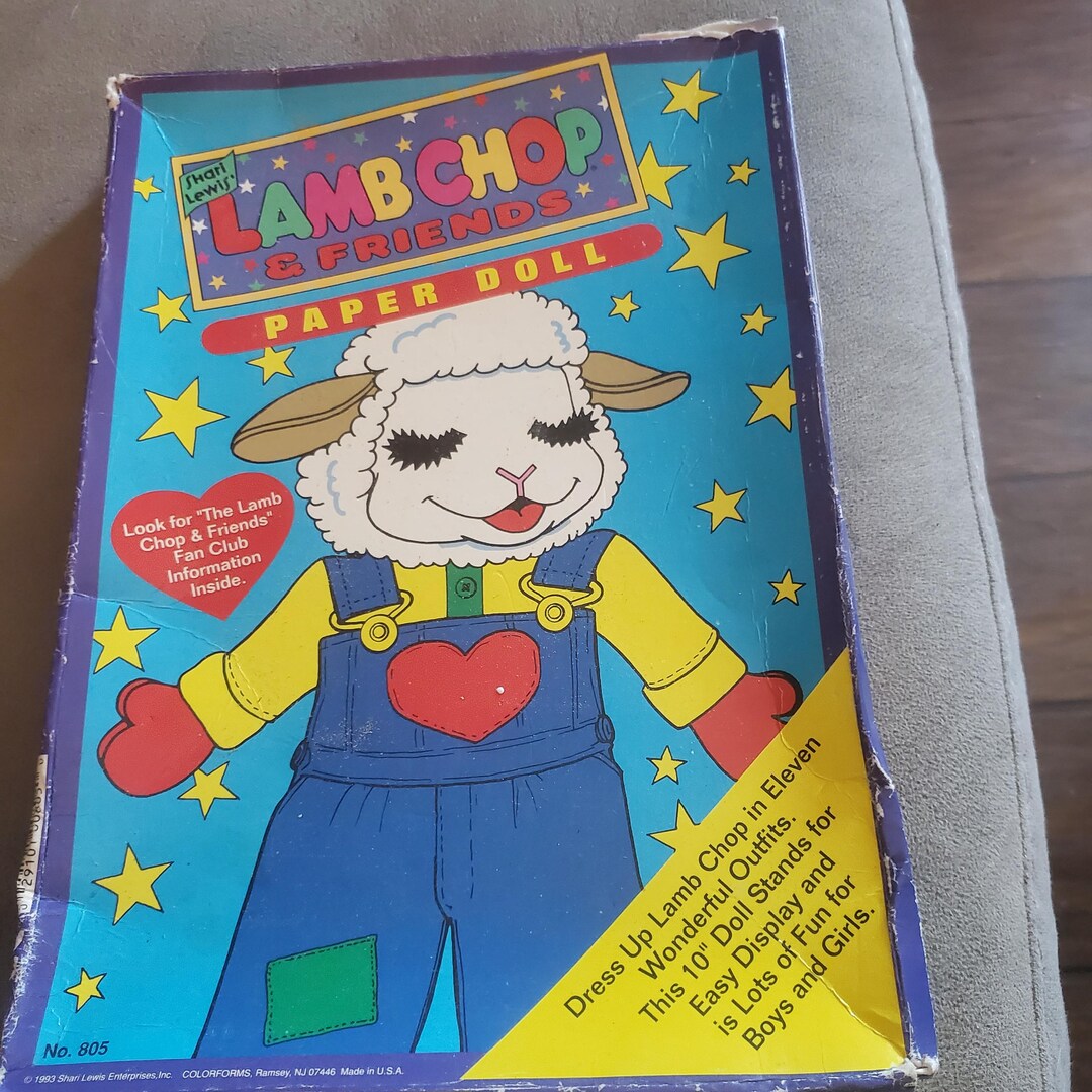 Shari Lewis Lamb Chop Paper Doll by Colorforms Unused 1993 - Etsy