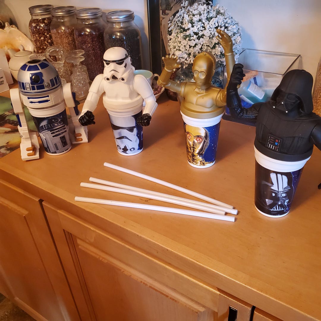 Star Wars Trilogy Taco Bell Promo Cups With Figural Toppers 1997 Darth ...