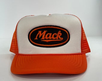 Mack Trucks Trucker Hat Vintage Snapback Hat Mesh Hat Yellow Hat ...