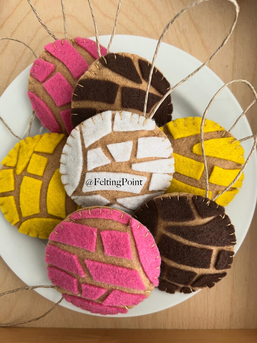 PRE-ORDER Felt Pan Dulce Concha Ornaments Pretend Food Ornament Felt ...