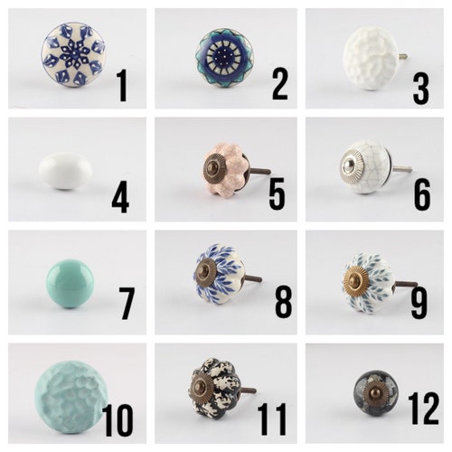 Ceramic Drawer Knobs Pull Handles Kitchen Cabinet Door Knobs - Etsy