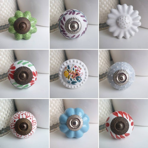 Ceramic Drawer Knobs Pull Handles Kitchen Cabinet Door Knobs - Etsy