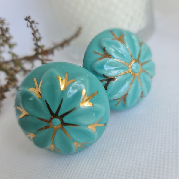Teal Knobs - Etsy