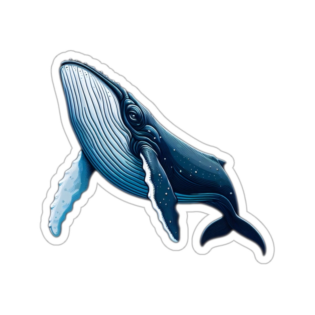 Humpback Whale Sticker, Whale Sticker, Sea Life Sticker. - Etsy