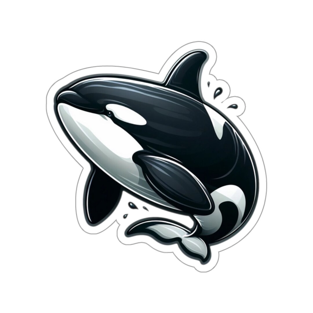 Orca Kiss-cut Sticker Whale Sticker Sea Life Sticker Killer Whale - Etsy