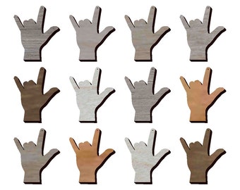 Rock hand symbol | Etsy