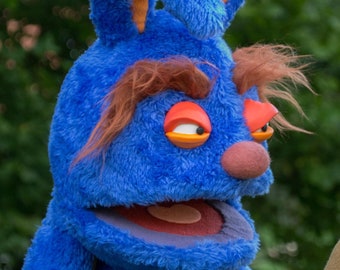 Yellow Furry Rabbit Monster Professional Hand Puppet , Therapy Prop ...